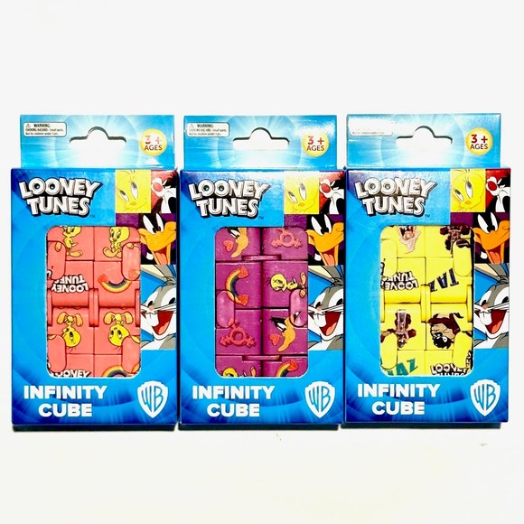 Warner Brothers | Toys | 3 Pack Looney Tunes Infinity Cube Fidget Toy ...